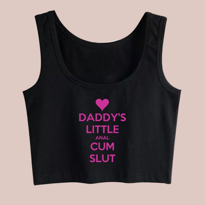 Daddy's Little Anal Cum Slut Crop Top T-Shirt – House of Chastity