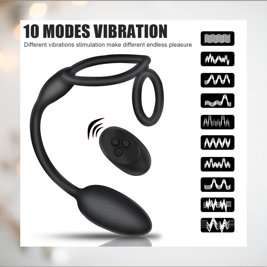 Remote Control Cock Ring And Anal Plug House Of Chastity
