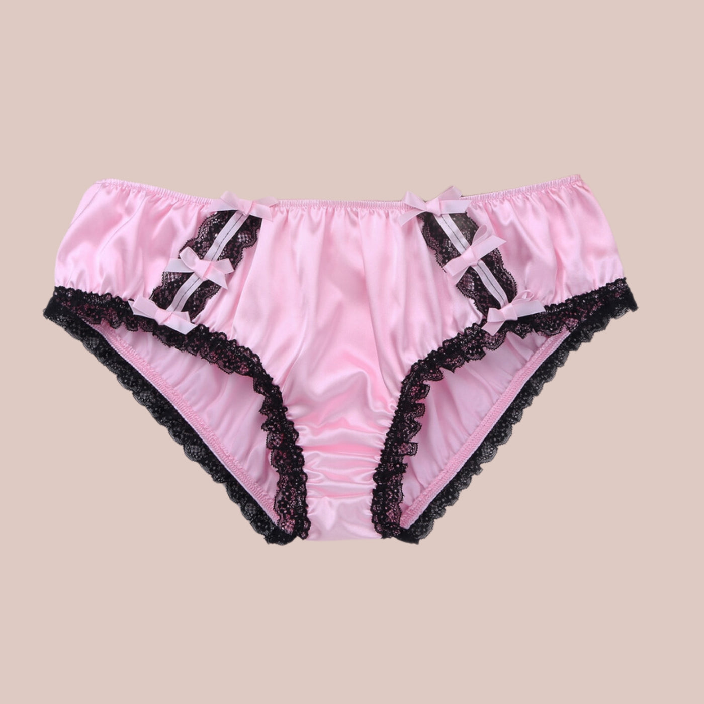 Satin & Lace Panties With Bow Detailing – House of Chastity
