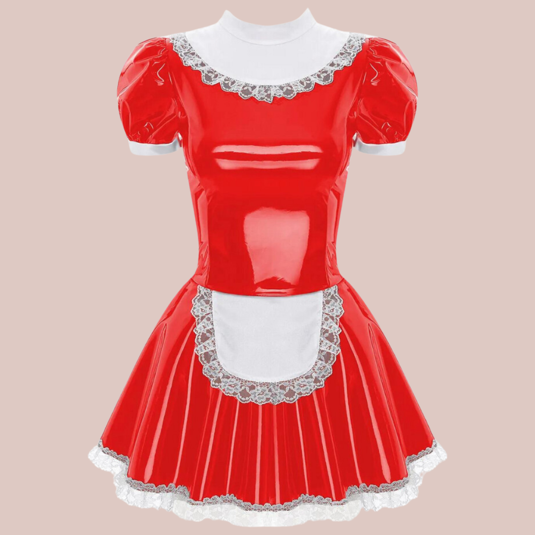 The Maisie Wet Look Maids Dress | Maid Dresses – House of Chastity