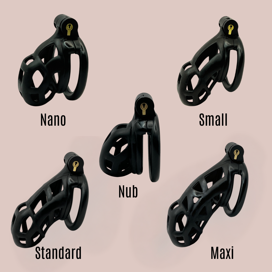 The Cobra Double Cuff Matte Black Chastity Cage – House of Chastity