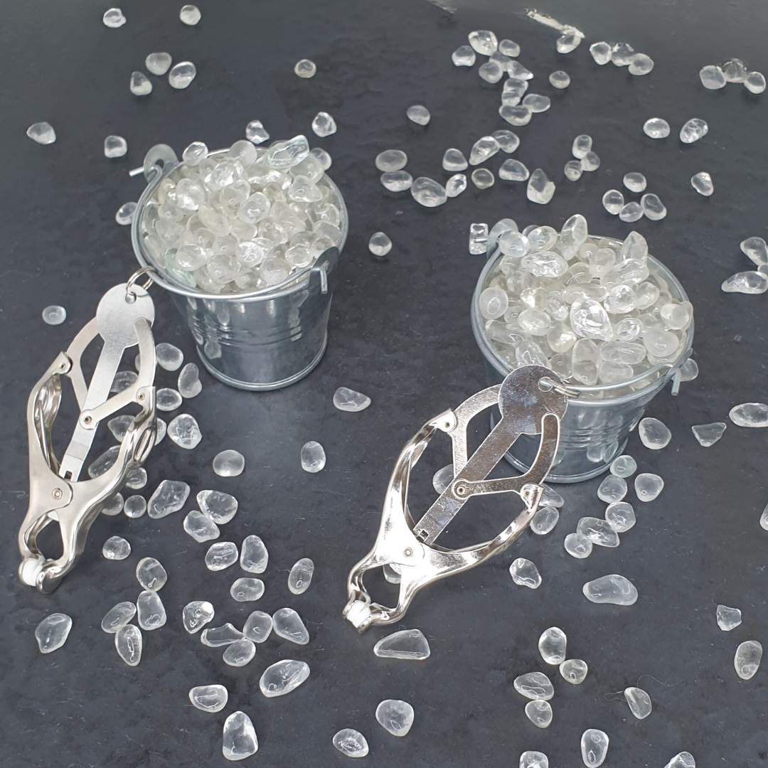 Weighted Clamps With Fillable Buckets – House of Chastity